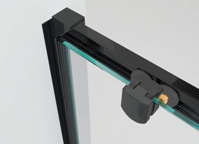 NICOL COMBI II Black 80x100x80 Čiré Sprchový kout s posuvnými dveřmi