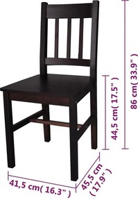 vidaXL Jídelní židle 2 ks borové dřevo [241516] Barva: Bílá