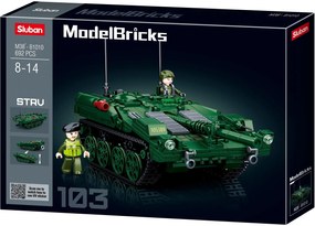 Stavebnice sluban model bricks m38-b1010 strv103 hlavní bitevní tank