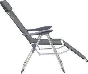 vidaXL Skládací kempingové židle s podnožkami 2 ks textilen [360145] Barva: Hnědá