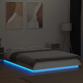 Rám postele s LED osvětlením bílý 120 x 200 cm kompozitní dřevo 3281105