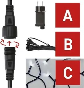 Emos D1AC01 CONNECT / Startovací řetěz s napájením / 100 LED / 10 m /