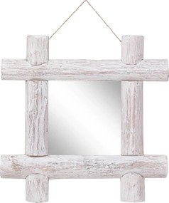 vidaXL Zrcadlo z polínek 50 x 50 cm masivní recyklované dřevo [283933] Barva: Hnědá