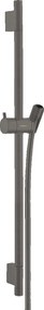 Hansgrohe Unica, S Puro sprchová tyč 650 mm se sprchovou hadicí Isiflex 1600 mm, kartáčovaný černý chrom, HAN-28632340