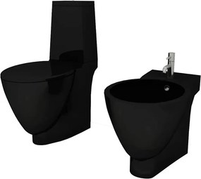 Keramické WC a bidet černé 270567