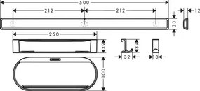 Hansgrohe Set koupelnových doplňků matná černá / Sada koupelnových dop