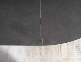 Jídelní rozkládací stůl Porto 120/160 cm keramika šedý/černý