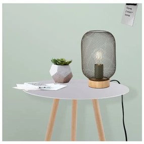 Brilliant  Stolní lampa GIADA olivově zelená +DŘEVO