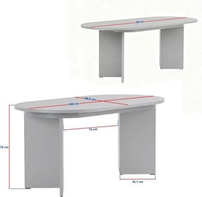Rozkládací jídelní stůl s přídavnou deskou v dekoru ořechu 90x160 cm Sorell – Kalune Design