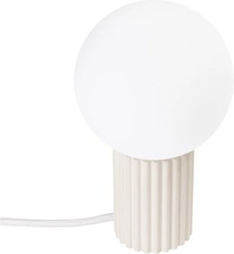 Krémová stolní lampa se skleněným stínidlem (výška 19 cm) Orbital – Sollux