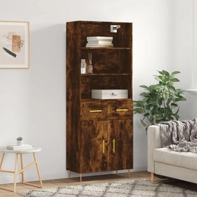 vidaXL Skříň highboard 69,5 x 34 x 180 cm kompozitní dřevo [3200505] Barva: kouřový dub