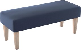 Dlouhá lavička 100x40cm barva tmavě modrá látka sametová