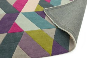Barevný  koberec Mode Chevron Blue Green Rozměry: 70x200 cm