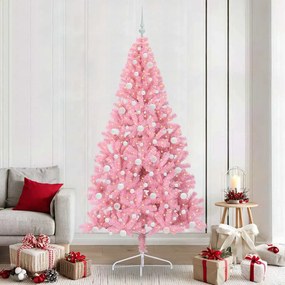 Umělý osvětlený vánoční stromeček Růžová 240 cm PVC 3397105