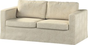 Potah na pohovku IKEA  Karlstad 2-místná , nerozkládací, dlouhý barva béžová látka lesklé, pletený vzor, vzorované