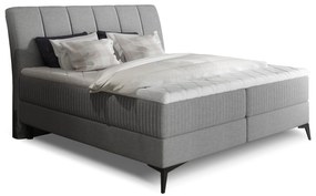 Kontinentální postel 140 cm Alberto (šedá) (s matracemi). 1027330