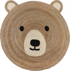 100x100 (průměr) kruh Dětský koberec Jute Kids Bear Natural