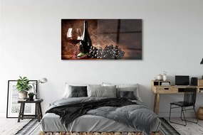 akrylový obraz sklenice vína 140x70 cm
