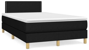 Box spring postel s matrací a LED černá 120x190 cm textil 3270083