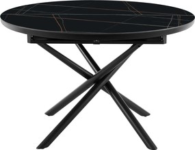XXXLutz JÍDELNÍ STŮL, černá, 120-160/120/76 cm MID.YOU - Jídelní stoly - 001769018001