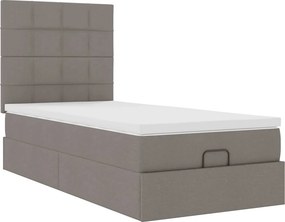 Osmanský rám postele s matrací taupe 80x200cm textil 3313116