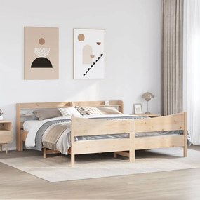Rám postele s čelem 180 x 200 cm masivní borovice 3307035