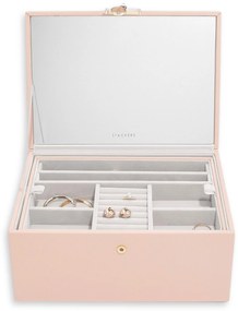 Stackers, Luxusní šperkovnice se zrcadlem Luxury Classic Blush | růžová 76282
