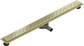 Mexen Flat 360° M12 otočný lineární odtok 90 cm, zlatý kartáčovaný - 1A21090-40