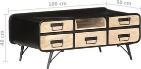 vidaXL Konferenční stolek 100 x 50 x 40 cm masivní mangovníkové dřevo [287871]