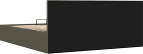 Zvedací rám postele úložný prostor tmavě šedý textil 180x200cm 285575