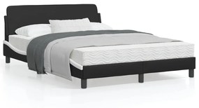 Rám postele s čelem černý a bílý 120 x 200 cm umělá kůže,  373163