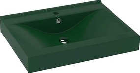 Luxusní umyvadlo otvor na baterii tmavě zelené 60x46cm keramika 147025