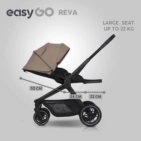 Kombinovaný kočárek EasyGo Reva 2v1 Golden Beige