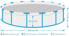 Marimex | Bazén Marimex Florida 3,05x0,91 m se zabudovaným skimmerem - motiv TEAK | 10340284