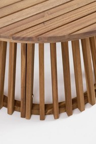 BIZZOTTO Kulatý zahradní konferenční stolek RODANO hnědý ø70 cm
