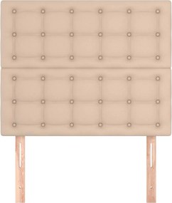 Čelo postele Cappuccino 80x5x118/128 cm umělá kůže 3116409