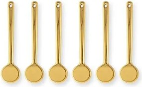vtwonen Gold sada 6 malých porcelánových lžíček - zlaté (Elegantní zlaté porcelánové lžíčky)