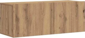 Sada 7 kusů nástěnné TV skříňka dub artisan kompozitní dřevo 3329020