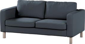 Potah na pohovku IKEA  Karlstad 2-místná, nerozkládací, krátký barva modrá látka pletený vzor