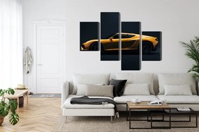 Vícedílný obraz Žluté 3D Sportovní Auto Nedostatek Nedostatek Přírodní plátno 240x150