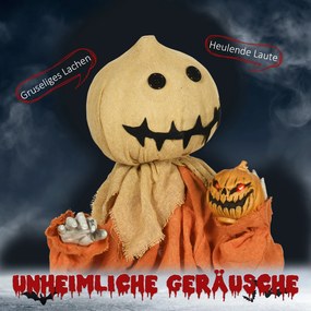 HOMCOM Strašák Halloween dekorace, pohyblivý, vydává zvuky, na baterie