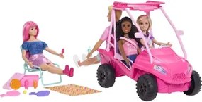 MATTEL Barbie Plážová bugina růžová / Hračka pro panenky / Pro 4 panen