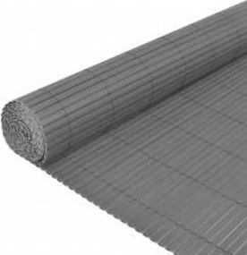 Oboustranný zahradní plot 110 x 400 cm šedý 317160