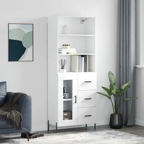 Skříň highboard bílá 69,5 x 34 x 180 cm kompozitní dřevo 3189517