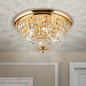Orion DLU 1840/47-Křišťálové str. svítidlo PLAFOND 6xE27/40W/230V pr.47 cm zlatá