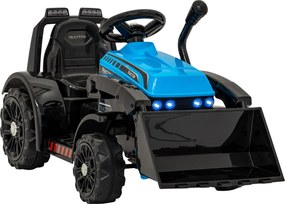 Ramiz Traktor buldozer G320 pro nejmenší děti modrý + pohyblivá lžíce + melodie + klakson + LED světla
