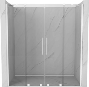 Mexen Velar Duo, posuvné dveře do otvoru 180x200 cm, 8mm čiré sklo, bílá, 871-180-000-02-20