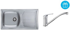 Alveus - Set dřezu Basic 170, baterie Riviera + dárek, chrom SETA259