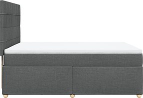 Box spring postel s matrací tmavě šedá 160x200 cm textil 3293632