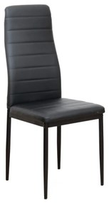 Kondela Židle, ekokůže černá / kov černá, COLETA NOVA